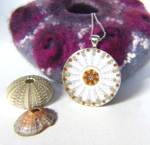 Ivory - silver plated pendant and necklace – Nimanoma
